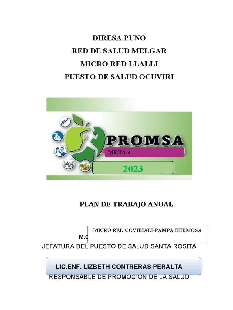 Plan Anual de Promsa | PDF | Promoción de la salud | Comportamiento