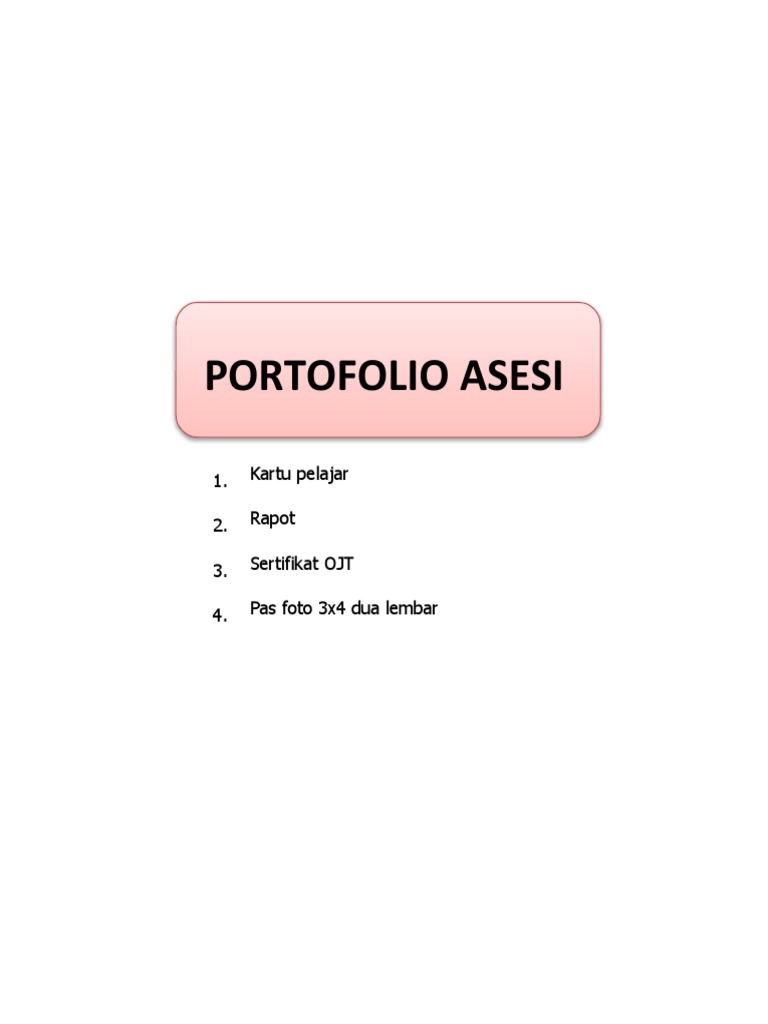Portofolio Asesi | PDF