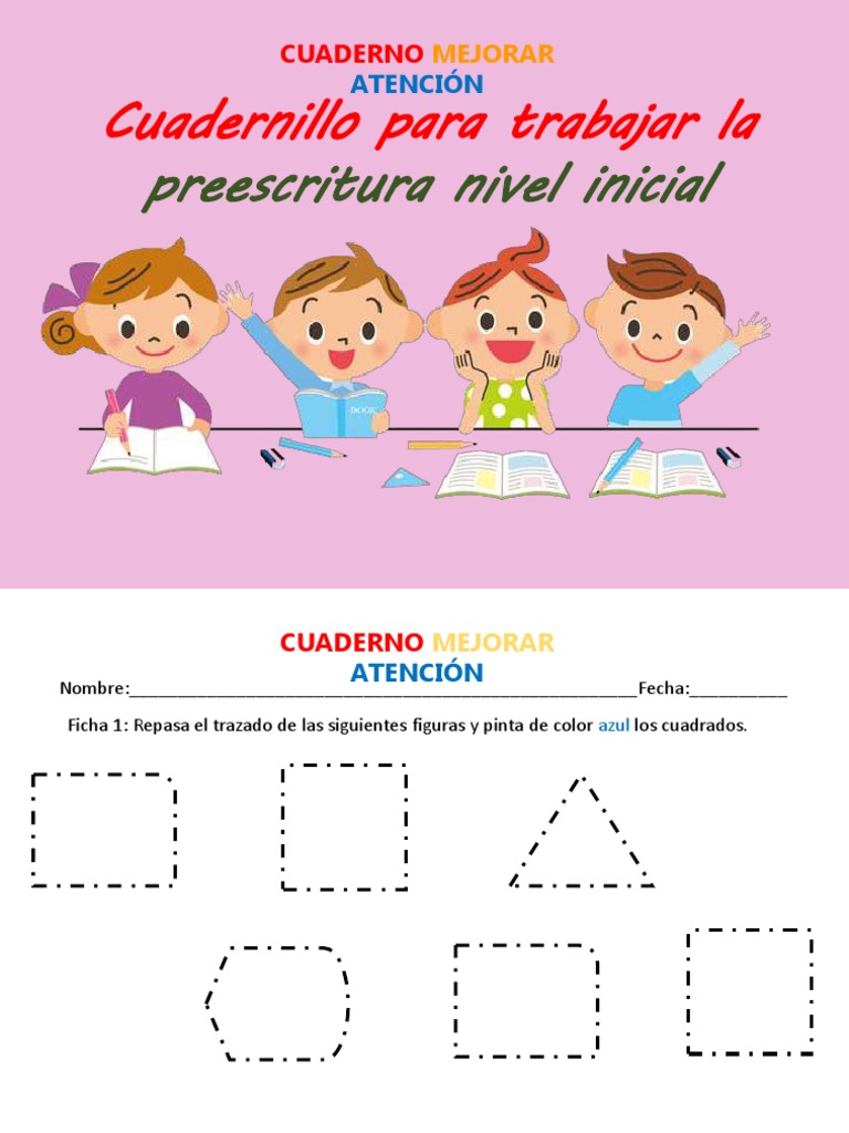 Cuadernillo Preescritura - Grafomotricidad | PDF | Color | Visión