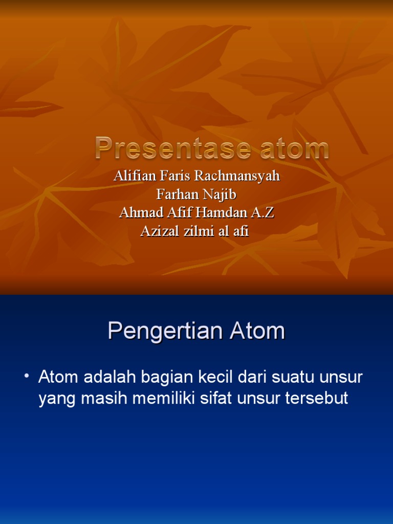 Presentasi Atom 2 | PDF