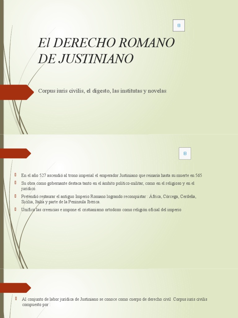 El Derecho Romano de Justiniano: Corpus Iuris Civilis, El Digesto, Las ...
