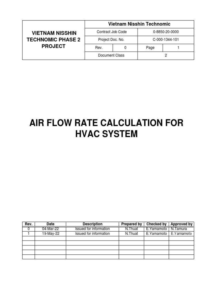 HVAC Air Flow Rate Calculation Guide | PDF | Sustainable Technologies ...