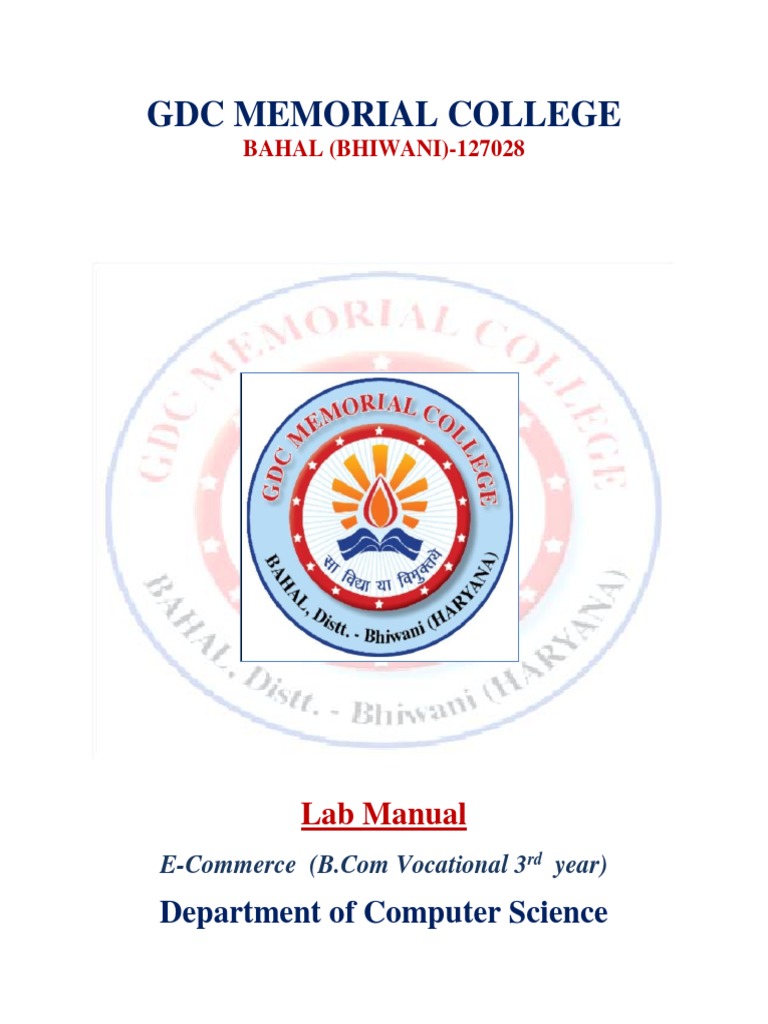 E-Commerce Lab Manual | PDF | Enterprise Resource Planning | Business