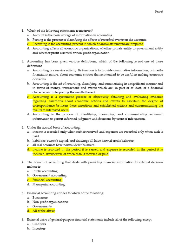Basic Acc CFAS ANSWERS | PDF | Debits And Credits | Expense