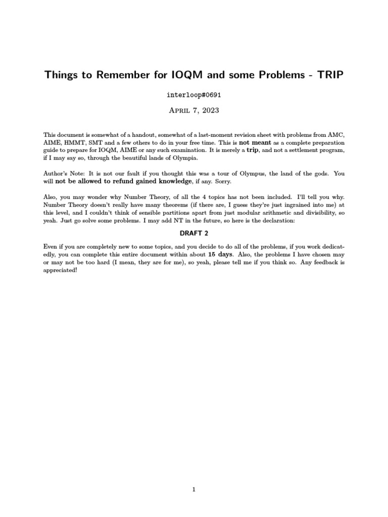 IOQM Problems and Algebra Sum (40 | PDF | Triangle | Area