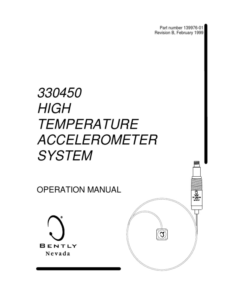 High Temperature Accelerometer System: Operation Manual | PDF | Power Supply | Electrical Connector