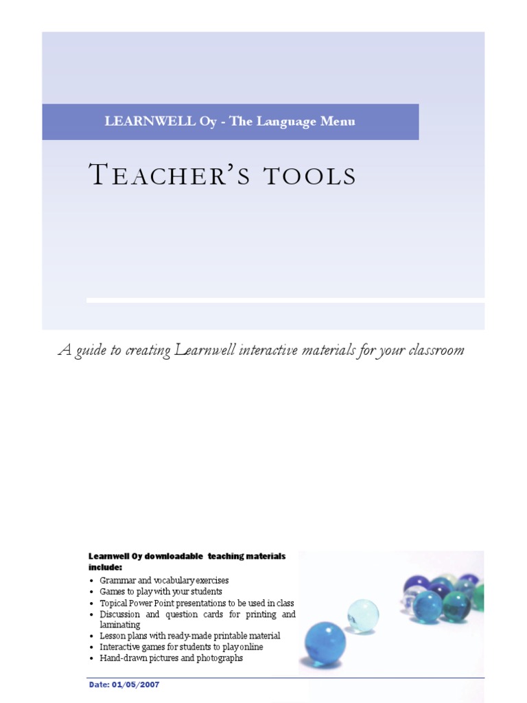Teacher's Tools For Printable Worksheets | PDF | Indonesian Language ...