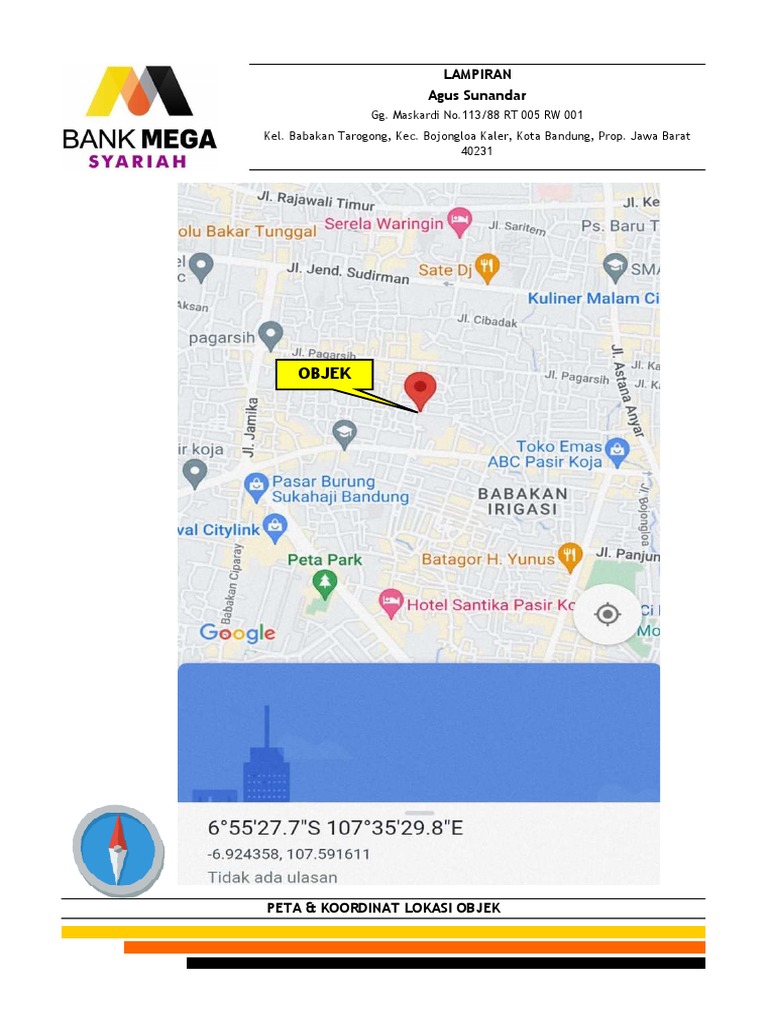 Data Properti Agus Sunandar Bandung | PDF