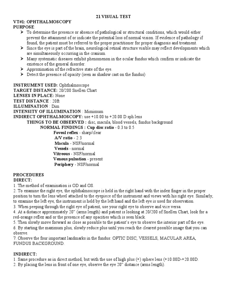 21 Visual Test | PDF | Human Eye | Visual Acuity