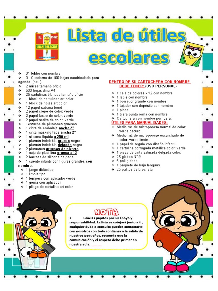 Útiles Escolares | PDF
