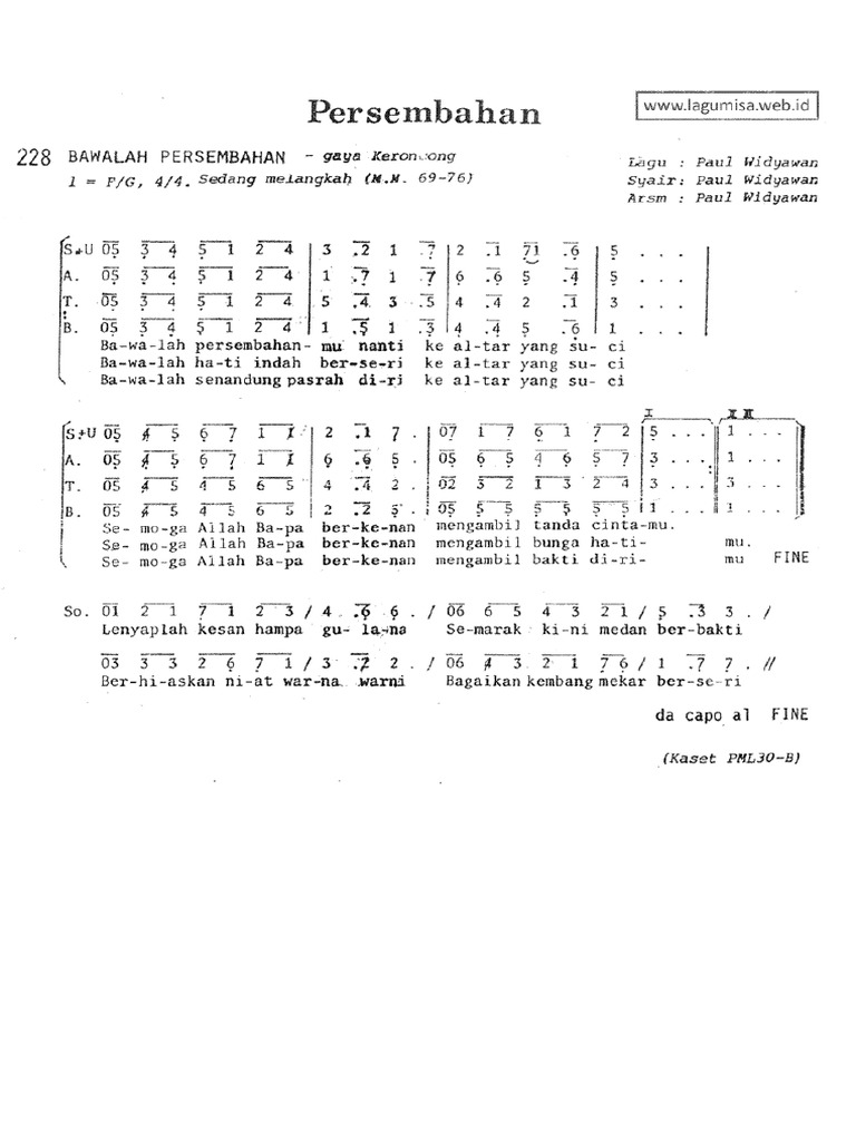 Bawalah Persembahanku | PDF