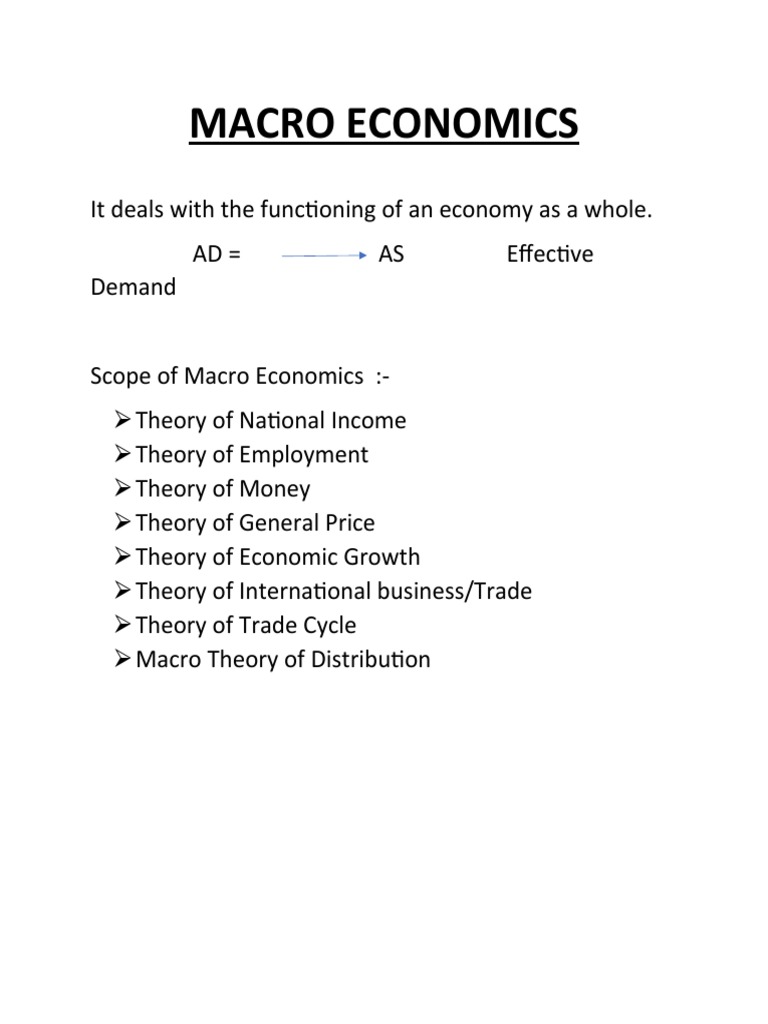 MACRO ECONOMICS Notes Incomplete Bcom (H) | PDF