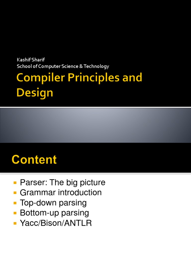Kashif Sharif School of Computer Science & Technology | PDF | Parsing | Formalism (Deductive)