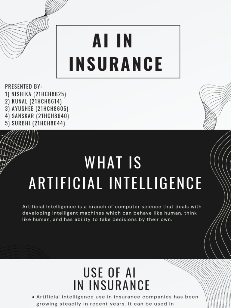 AI Applications in the Insurance Sector | PDF | Artificial Intelligence ...