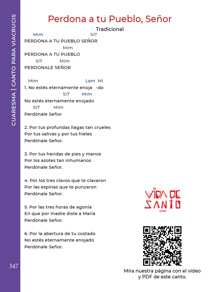 Perdona A Tu Pueblo, Señor: Tradicional | PDF