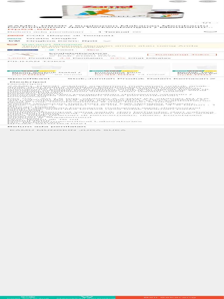 Jual ZAMEL DROP Suplemen Makanan Membantu Pertumbuhan Dan Perkembangan ...