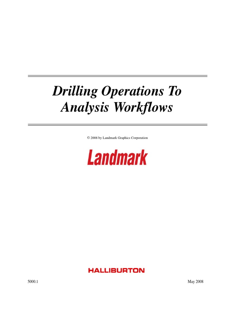 Drilling Operations Toanalysis Workflows Pdf Workflow Application Software