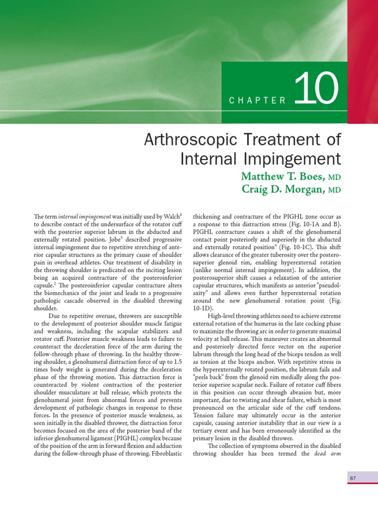Arthroscopic Treatment of Internal Impingement: Matthew T. Boes, Craig ...
