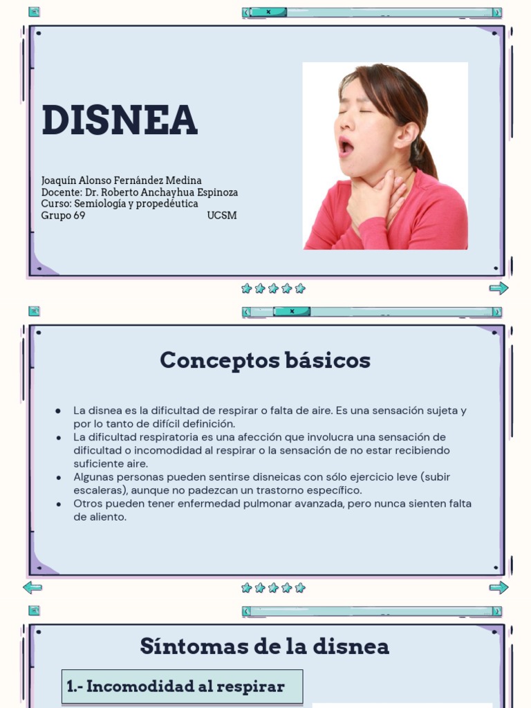 DISNEA | PDF | Neumonía | Respiración