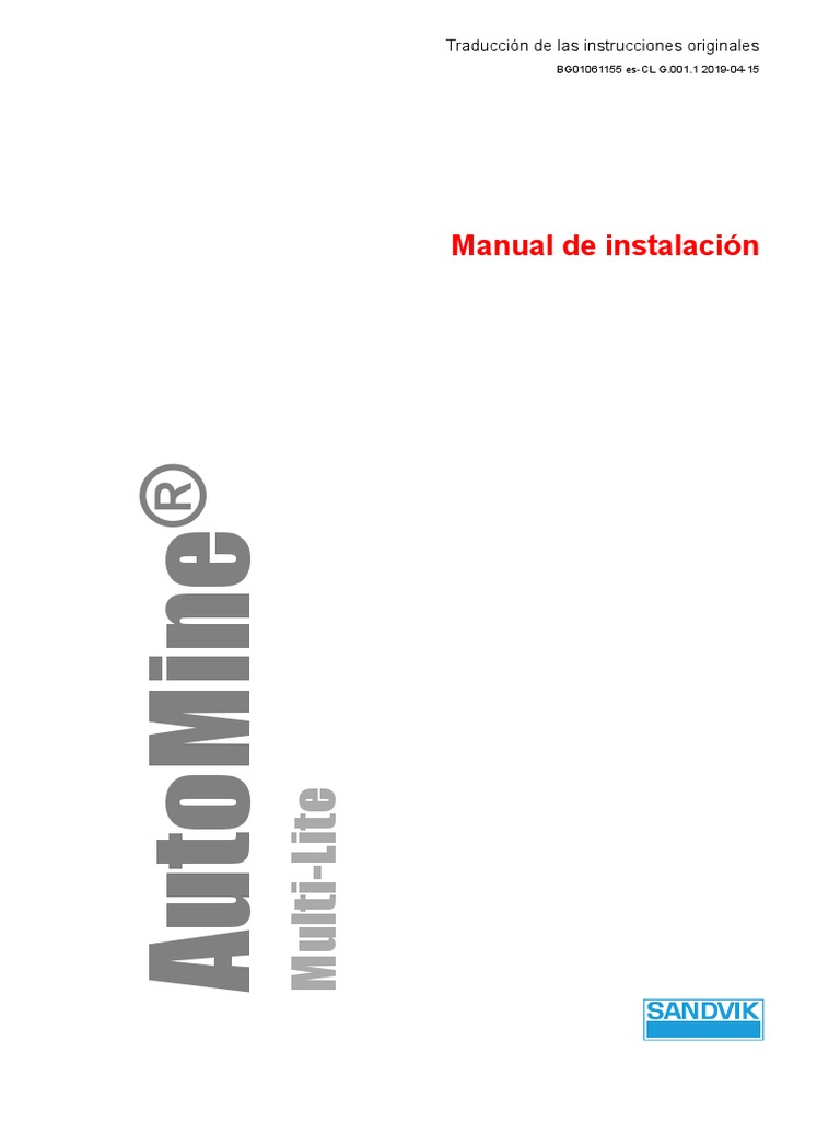 BG01061155 - G001 - Es - CL - AutoMine - Multi-Lite - Installation - Manual Pagina 64 | PDF ...