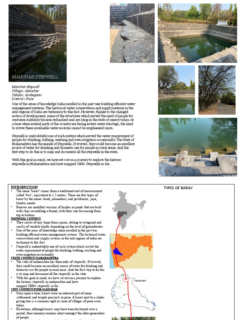Manchar Stepwell: Manchar Stepwell Village: Manchar Taluka: Ambegaon ...