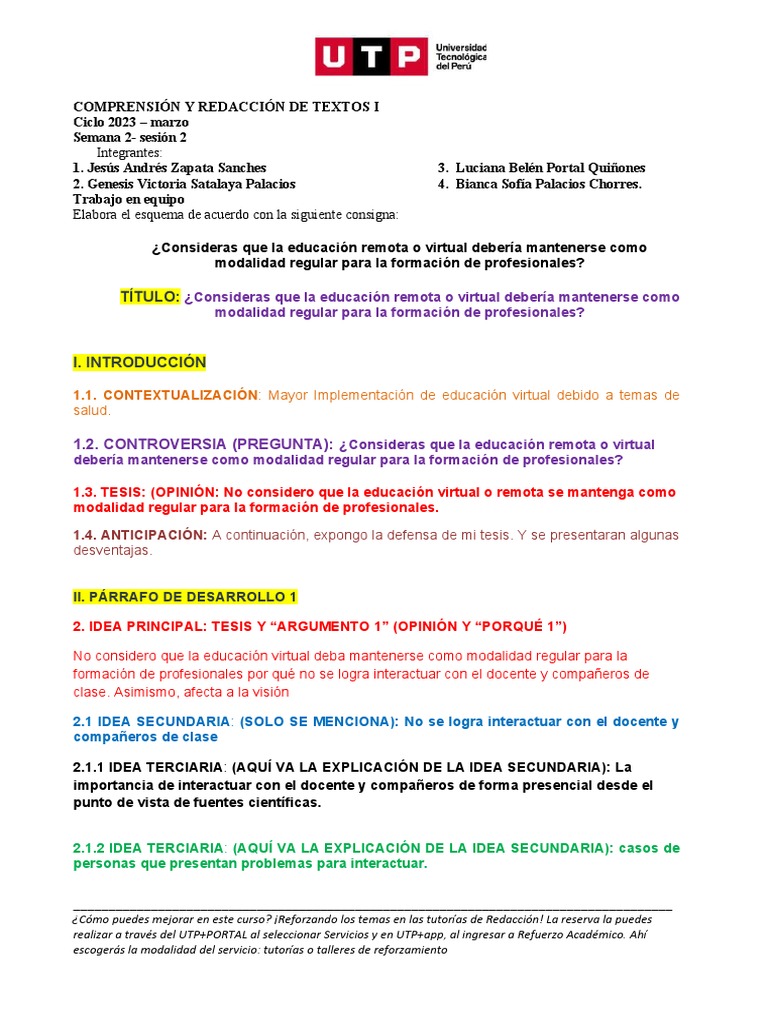 UTP S02.s2 CRT1 - Esquema para TA1 (Material de Actividades) Resuelta ... UTP S02.s2 CRT1 - Esquema para TA1 (Material de Actividades) Resuelta ...