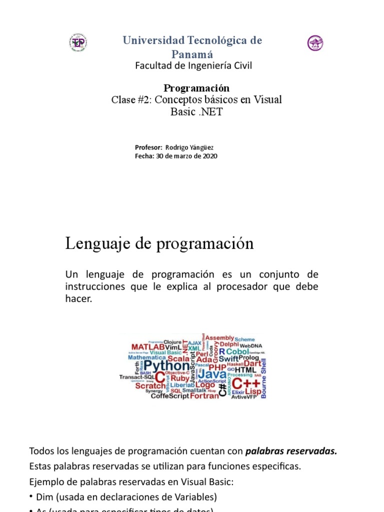 Conceptos Basicos de Visual Basic | PDF | Lenguaje de programación ...
