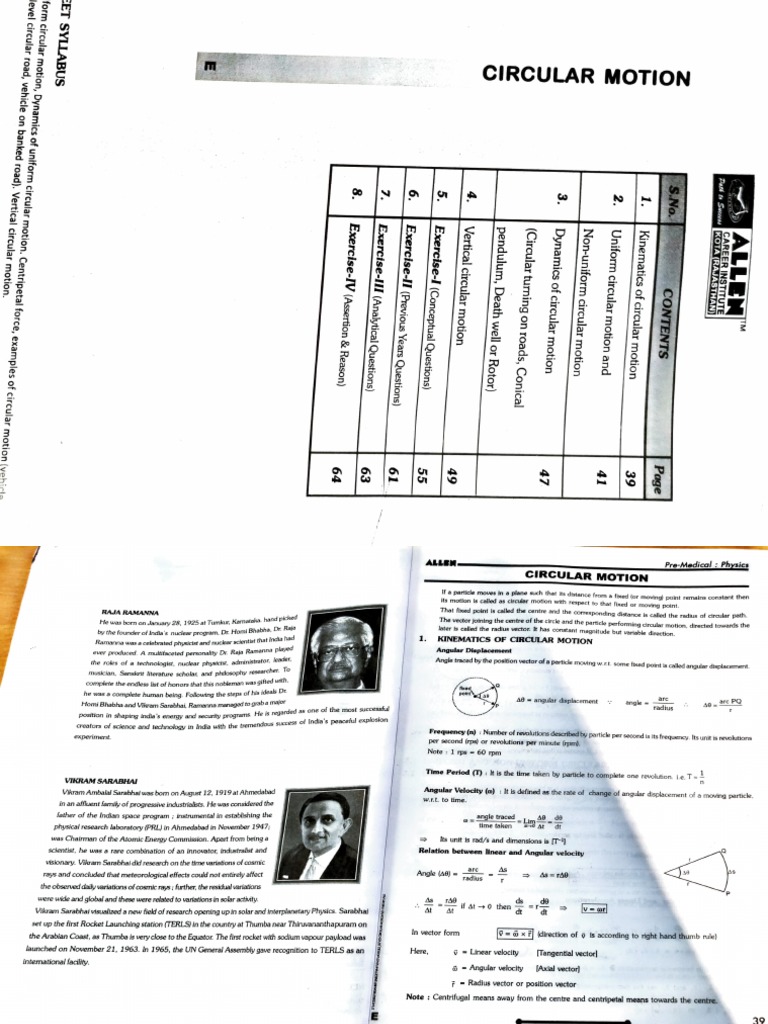 Circular Motion | PDF | Acceleration | Rotation Around A Fixed Axis