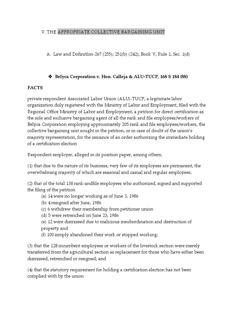 Facts | PDF | Employment | Collective Bargaining