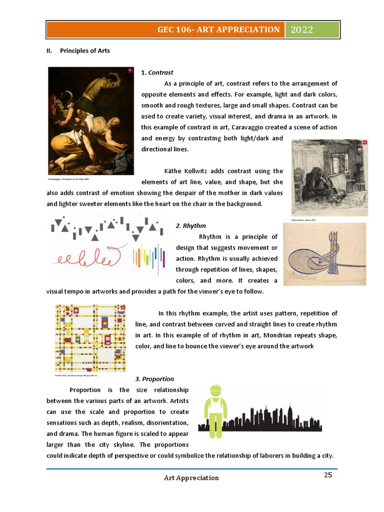 Lesson 7 Principles of Arts | PDF | Composition (Visual Arts) | Symmetry