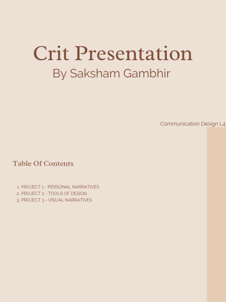 Communication Design Projects Overview | PDF