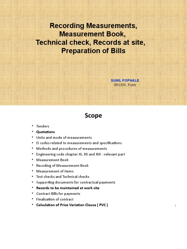 Recording Measurements, Measurement Book, Technical Check, Records at ...