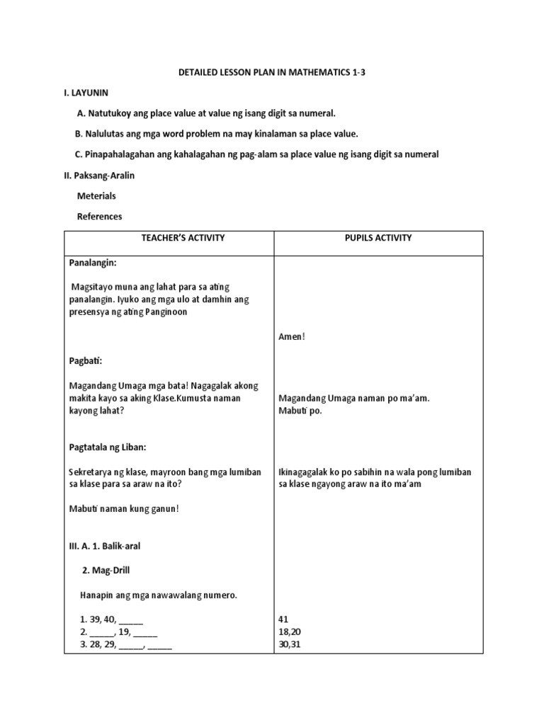 DETAILED-LESSON-PLAN-IN-MATHEMATICS-1-3-GROUP-2 | PDF