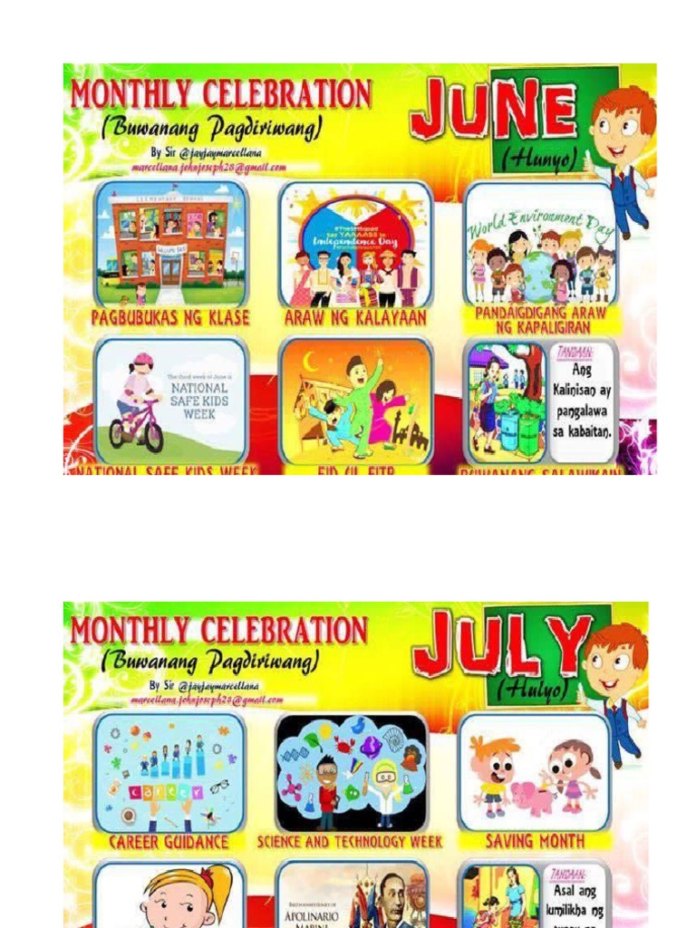 Monthly Celebration Posters | PDF
