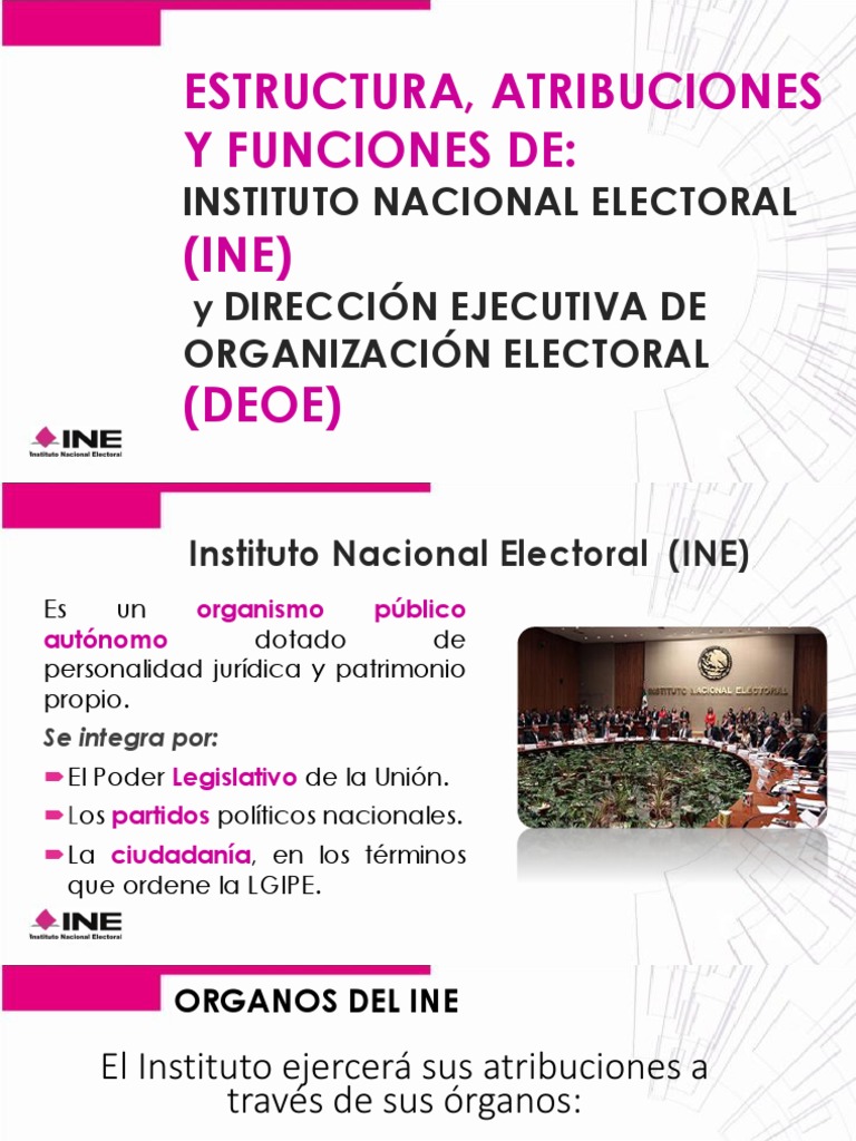 2 - Estructura - Atribuciones - Funciones - Ine - Deoe | PDF ...
