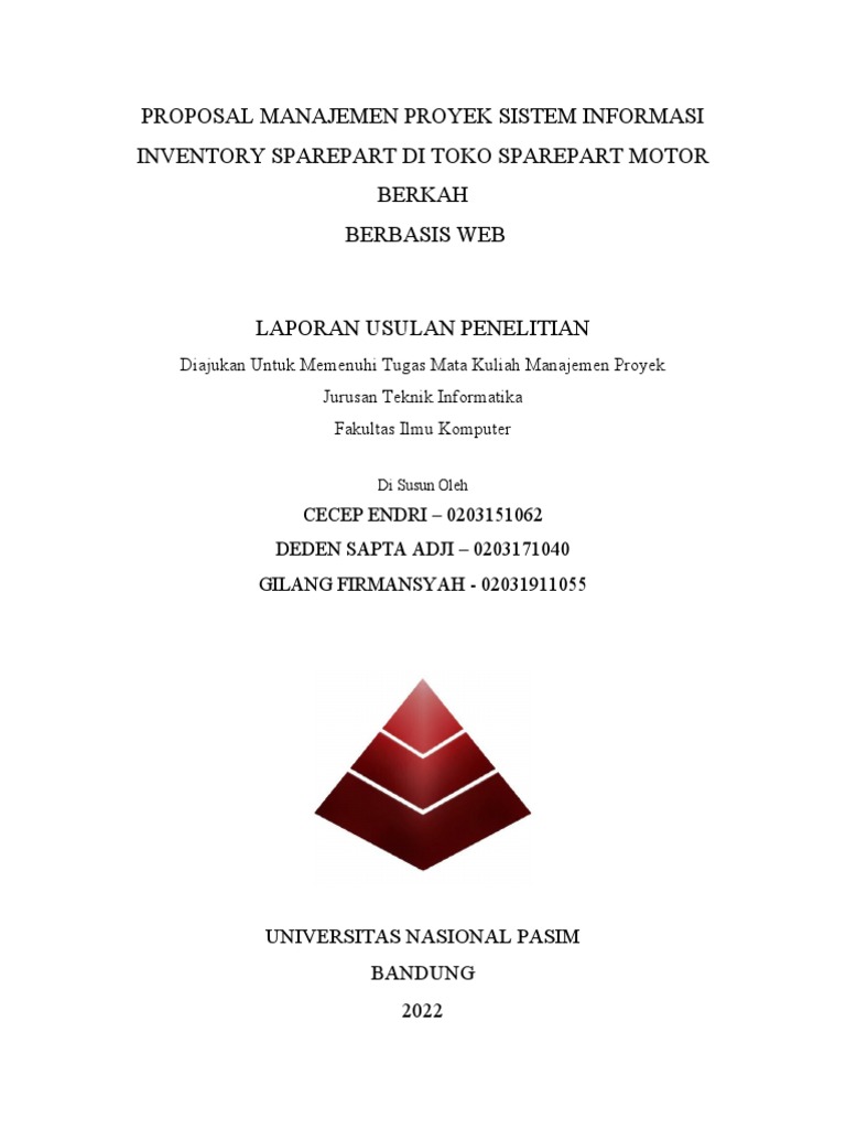 Proposal Kelompok 1 | PDF