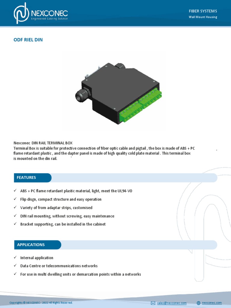 Odf Riel Din Nex | PDF | Optical Fiber | Computer Engineering