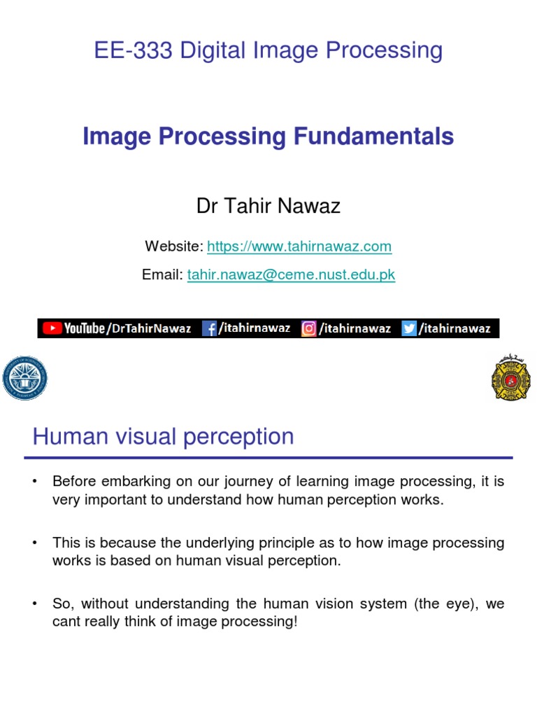 EE-333 Digital Image Processing | Download Free PDF | Visual Perception ...