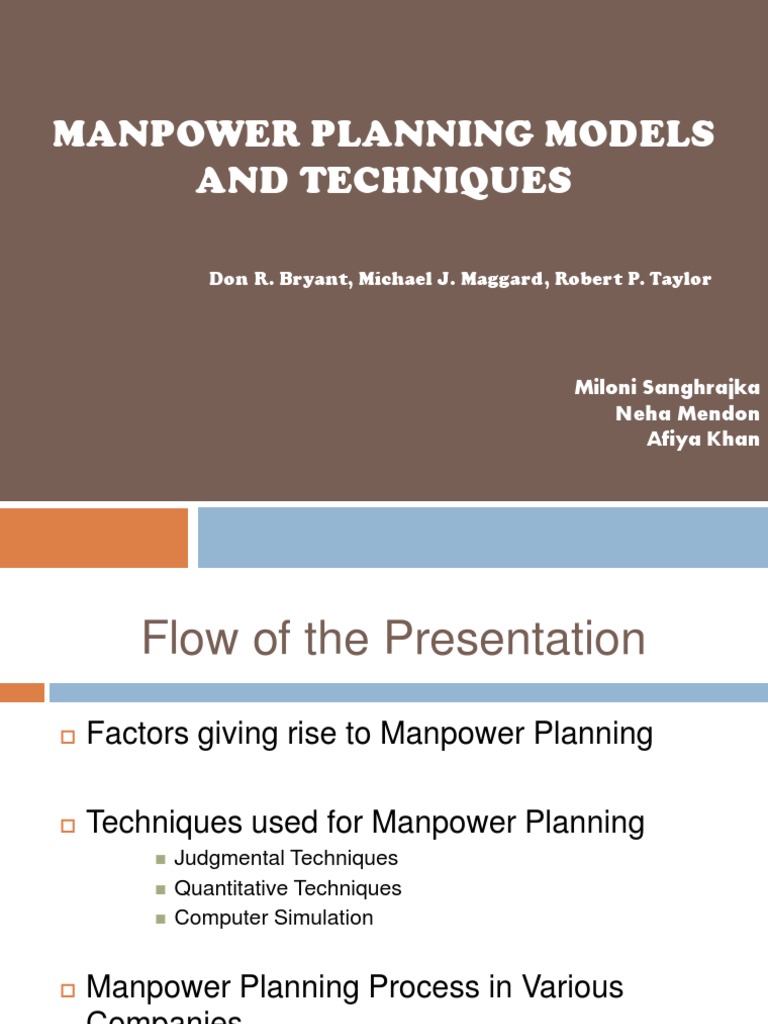 Manpower Models and Techniques | PDF | Forecasting | Air Traffic Control