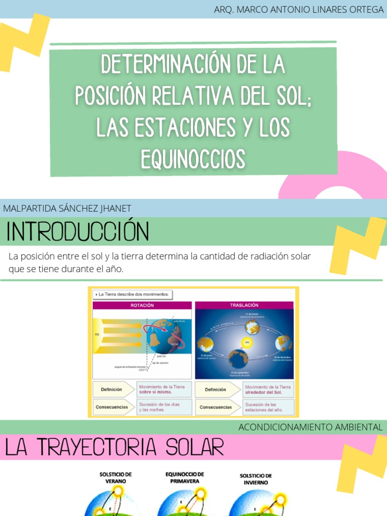 Posición Relativa Del Sol en Arquitectura | PDF