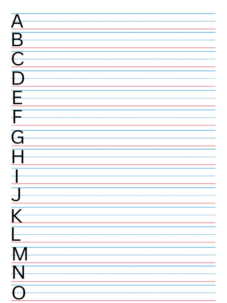 Alphabet Writing Paper 1st Grade | PDF