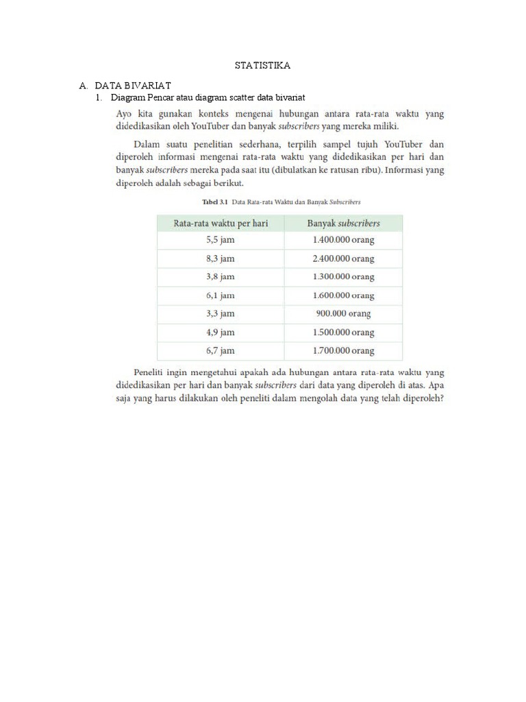 Statistika Diagram Pencar | PDF