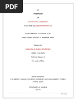 Internship Report on Accounting & Finance | PDF | Accountant | Business
