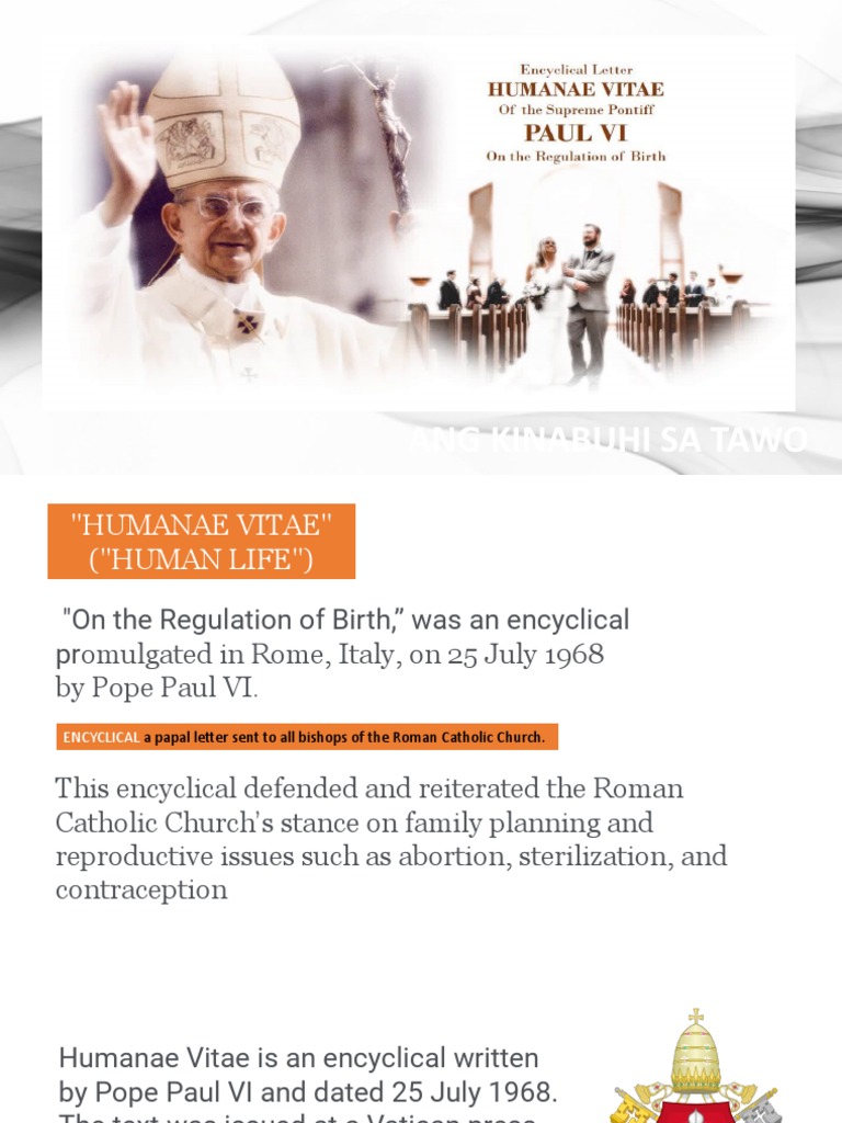 Humanae Vitae | PDF | Catholic Church | Human Sexuality
