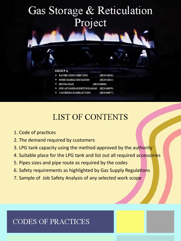 Gas Storage & Reticulation Project: Group A | Download Free PDF ...