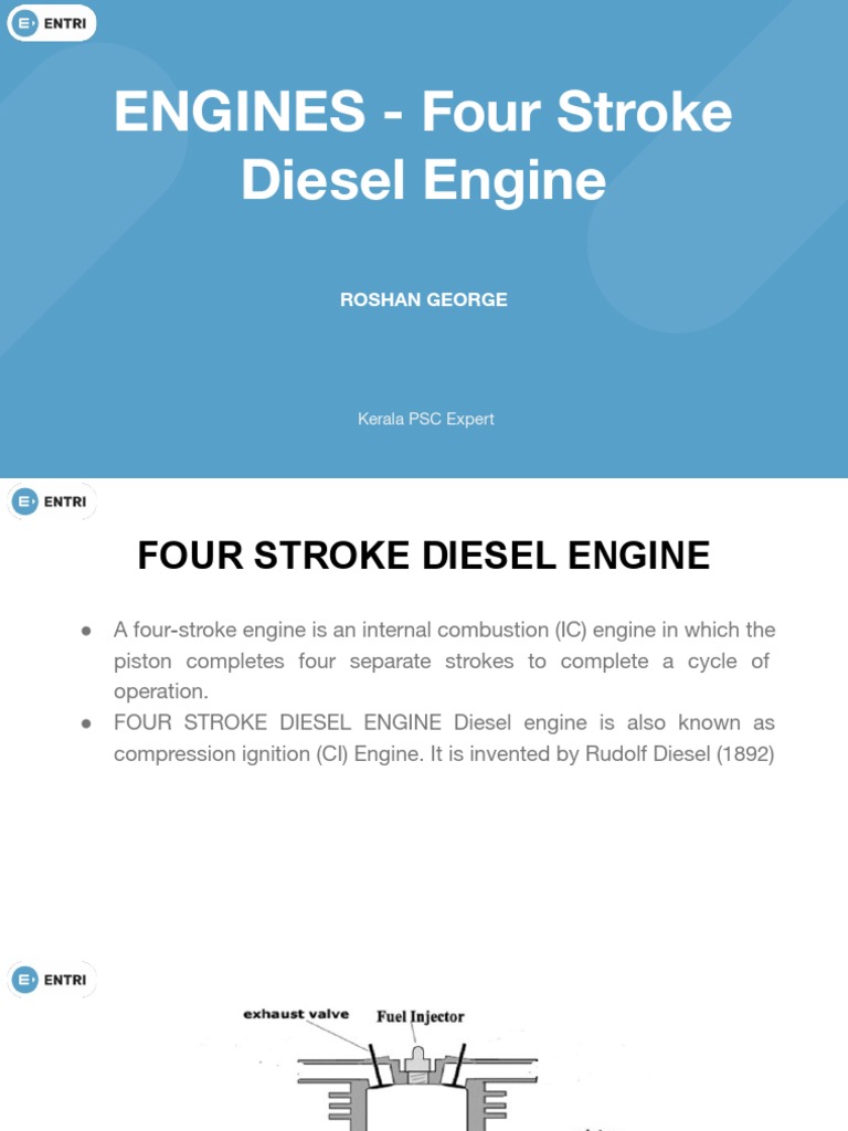 Four Stroke Diesel Engine Overview | PDF | Internal Combustion Engine ...