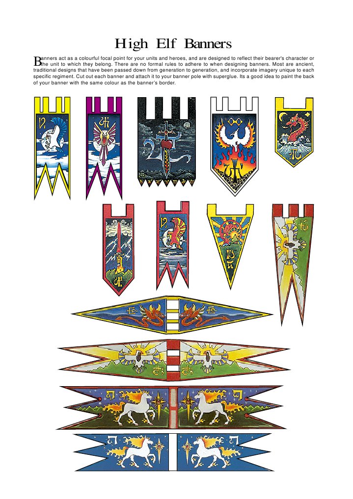 High Elf Colour Banners Page