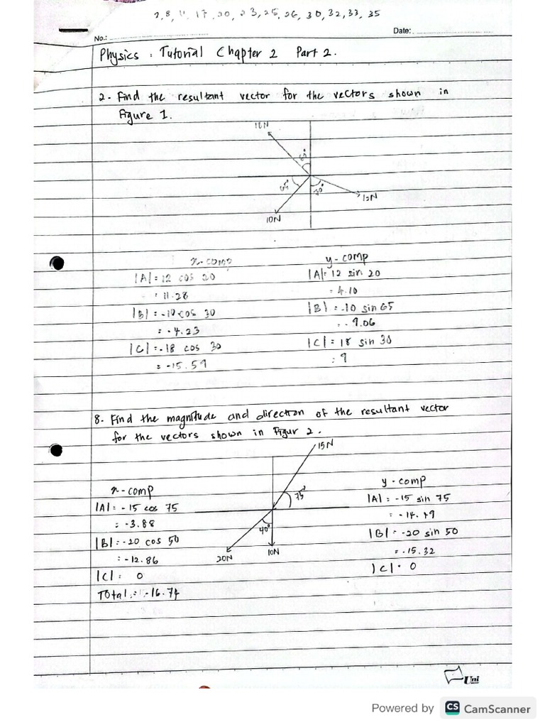 Tutorial Physics Chapter 2 Part2 | PDF