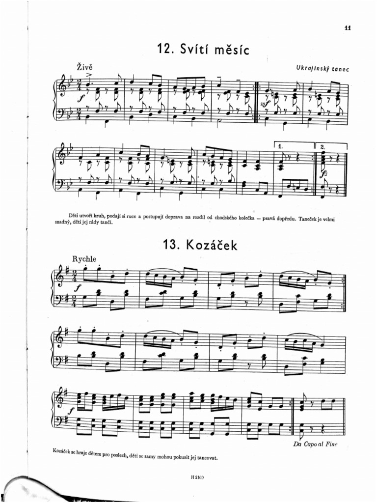 Noty - Kozáček | PDF