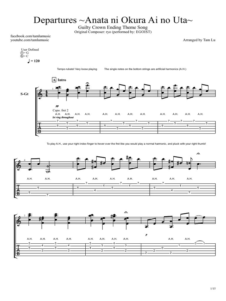 Guilty Crown ED - Departures | PDF | Musical Instruments | Celtic ...